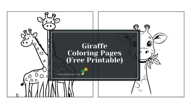 Giraffe Coloring Pages - Free Printable PDF