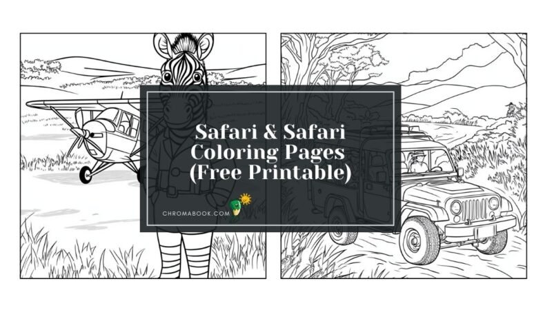Safari & Safari Animals Coloring Pages: (Free Printable PDF) - Coloring ...