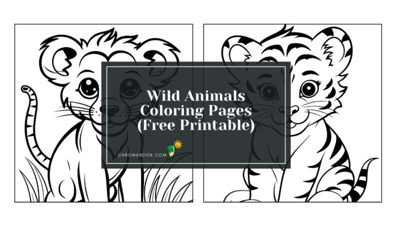Wild Animals Coloring Pages: (Free Printable PDF) - Coloring 4 Kids